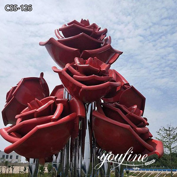 Large Metal Rose Tree sculpture-You Fine Metal Sculpture