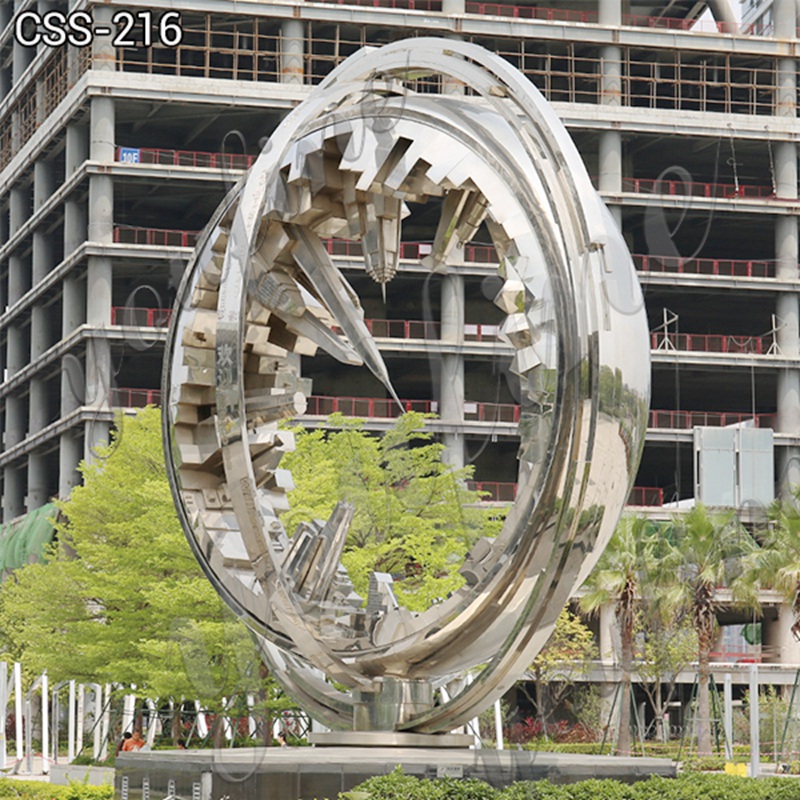 Modern Large Metal Rotating Sculpture Square Decor - YouFine