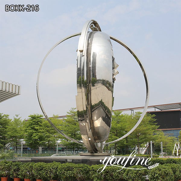 Modern Large Metal Rotating Sculpture Square Decor for Sale CSS-216