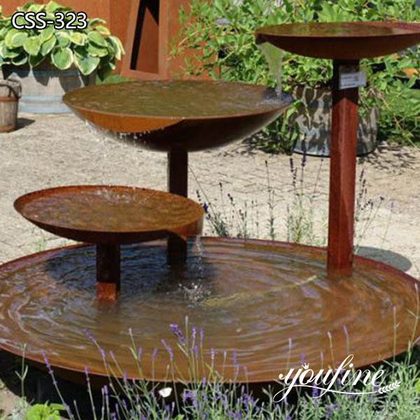 Rusty Garden Art Corten Steel Water Feature for Sale CSS-323