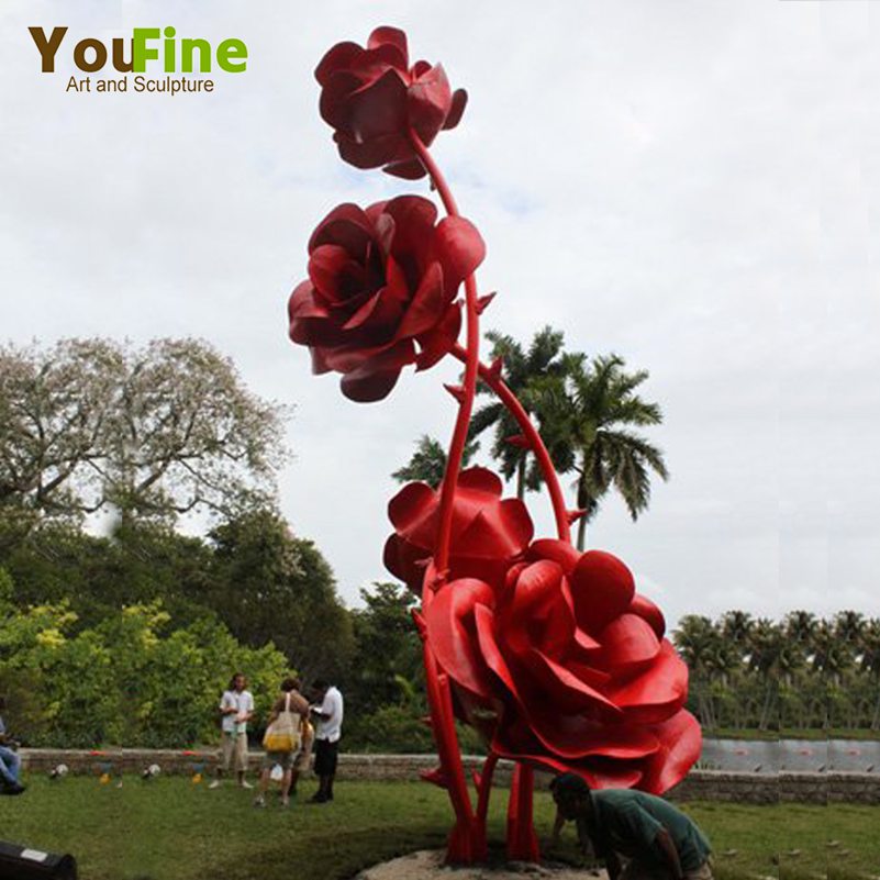 Large metal flower sculpture-You Fine Metal Sculpture