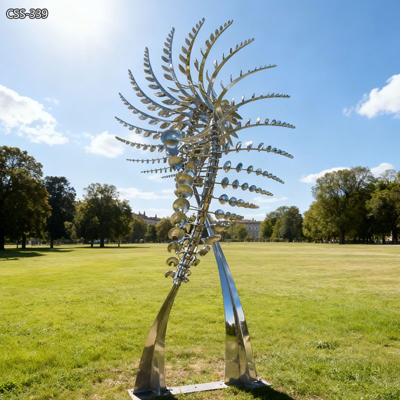 Large Stainless Steel Kinetic Wind Sculpture