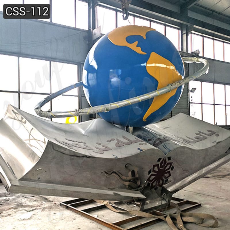 Outdoor Stainless Steel Globe Sculpture from Factory Supply CSS-112
