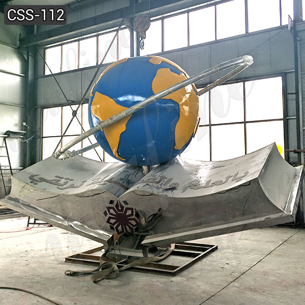 Outdoor Stainless Steel Globe Sculpture from Factory Supply CSS-112