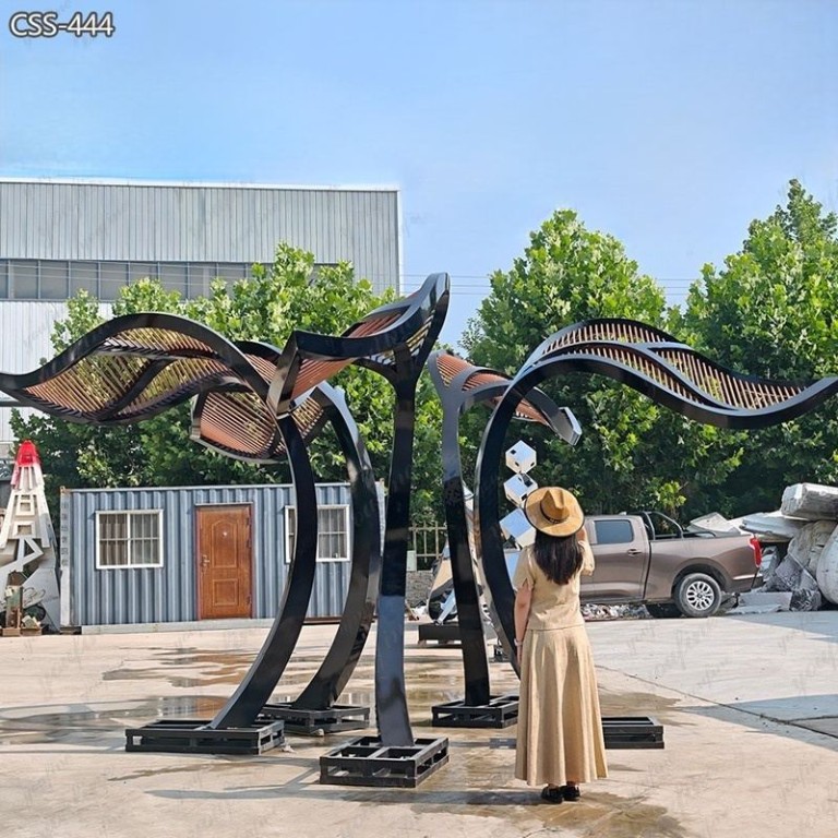 Oversized Outdoor Metal Flower Sculptures SSP-030