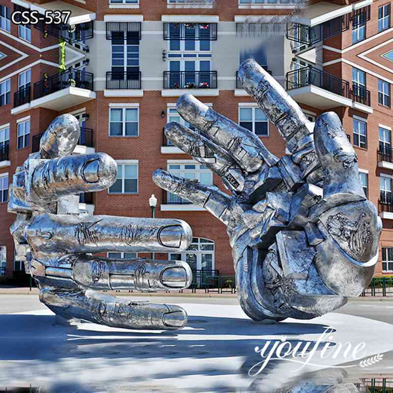 Metal Hand Sculpture Modern Street Art Design Factory Supply