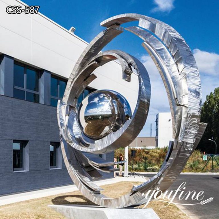 Large Abstract Sculpture Outdoor Metal Artwork- Stainless Steel Sculpture