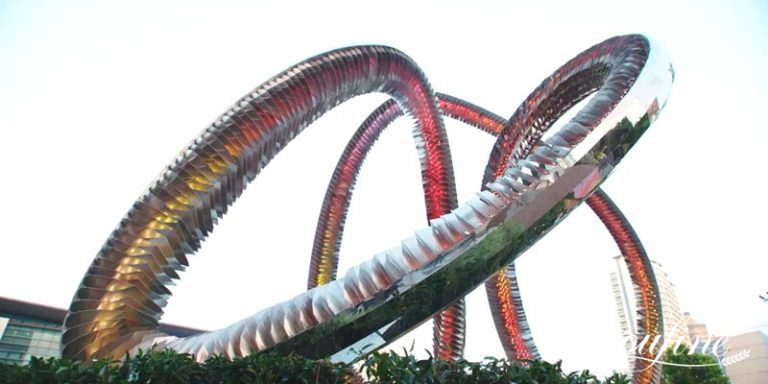 What Does An Outdoor Art Sculpture Mobius Ring Represent - Stainless ...