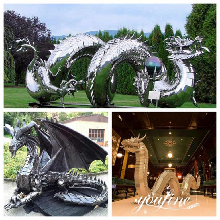 Large Metal Dragon Sculptures - Stainless Steel Sculpture