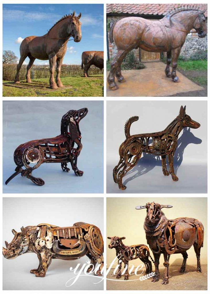 Scrap Metal Sculpture Harriet Mead Bull Art - You Fine Metal Sculpture