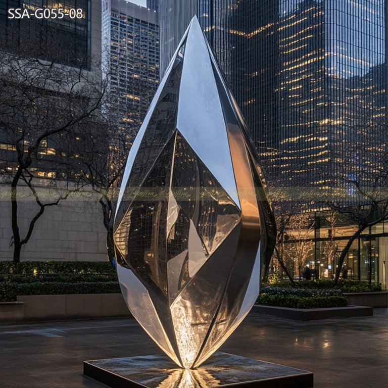 Water Drop Sculpture Geometric Split Design- YouFine Sculpture