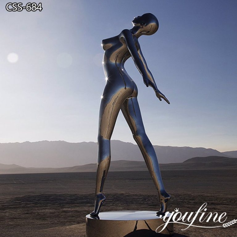 Polished Large Female Metal Sculpture Artists Artwork for Sale