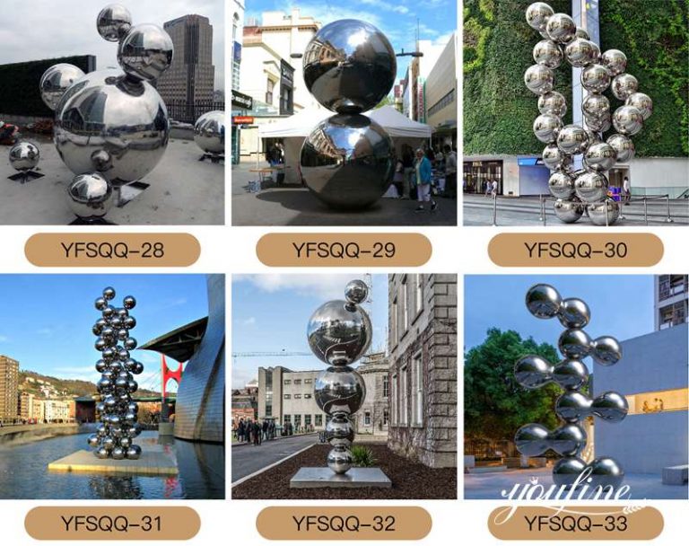 Metal Ball Sculpture Public Art Design - Stainless Steel Sculpture