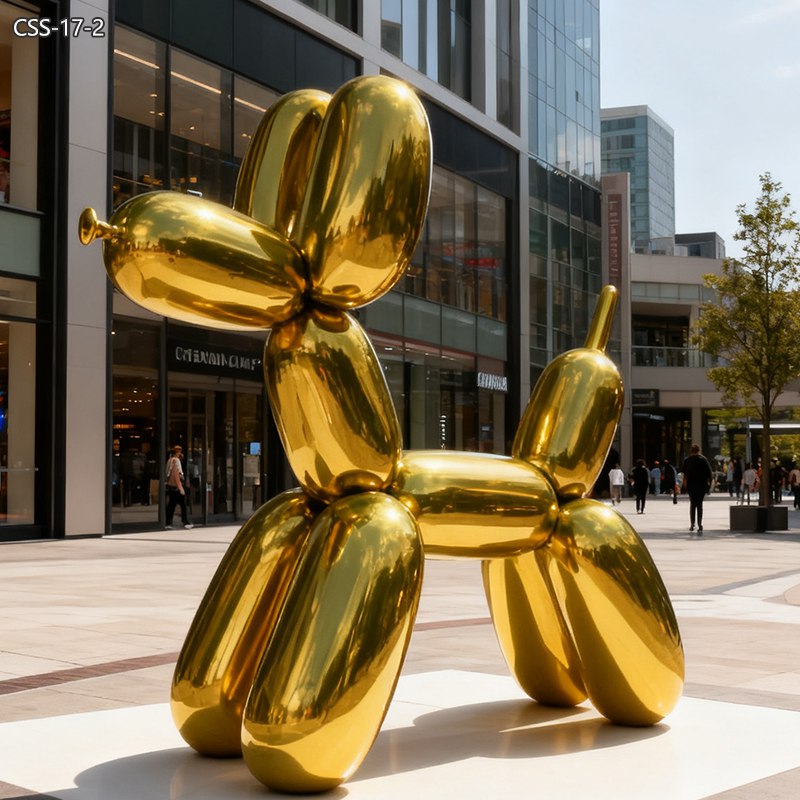 Metal golden Balloon Dog Statue