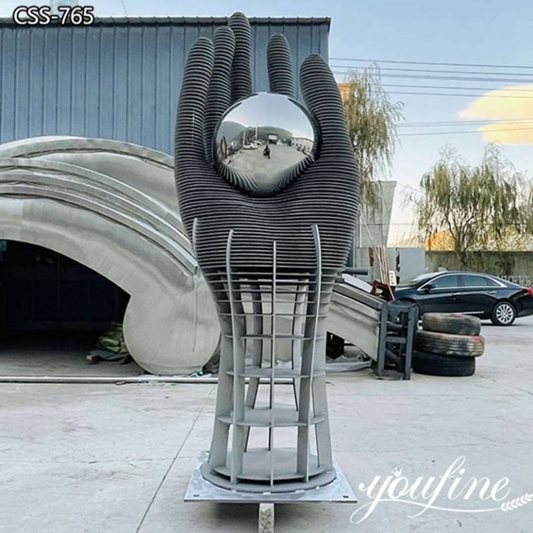 Metal Hand Sculpture - Stainless Steel Sculpture