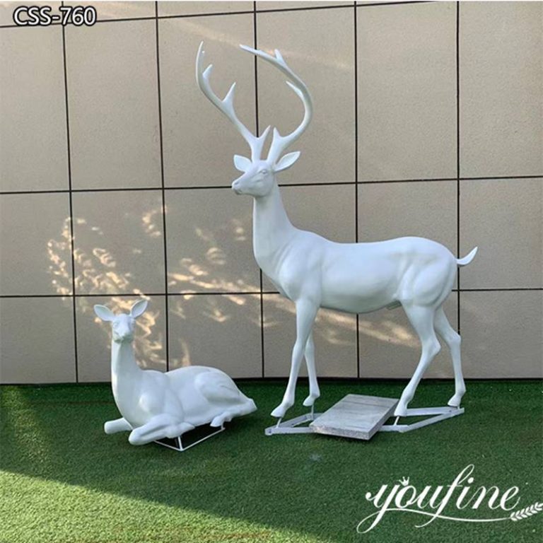 Large Metal Deer Sculpture Indoor and Outdoor - You Fine Metal Sculpture