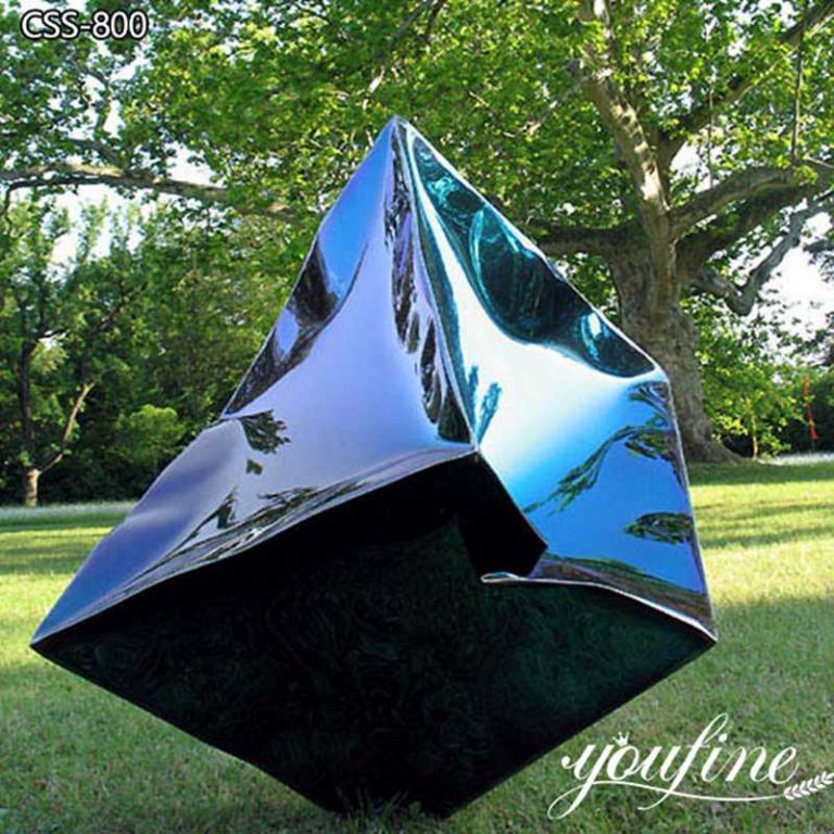 Abstract Cube Sculpture Modern Stainless Steel Decor - YouFine Sculpture
