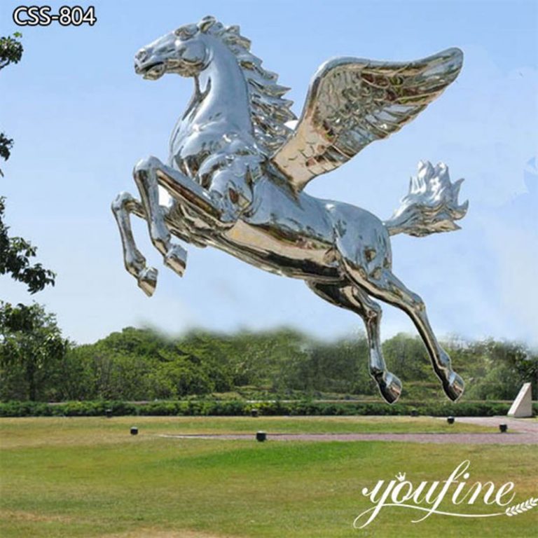 Flying Horse Statue Stainless Steel Outdoor Decor- YouFine Sculpture