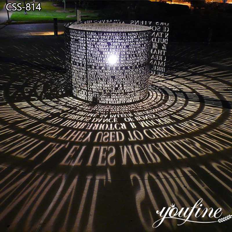 Outdoor Public Art Metal Light Sculpture- Stainless Steel Sculpture