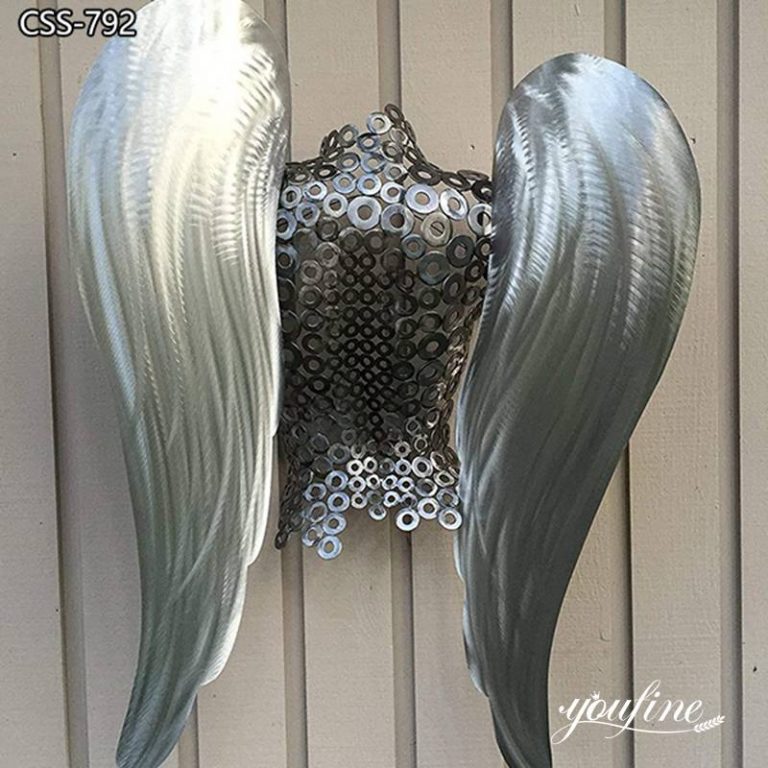 Modern Angel Statue Stainless Steel Wall Decor - YouFine Sculpture