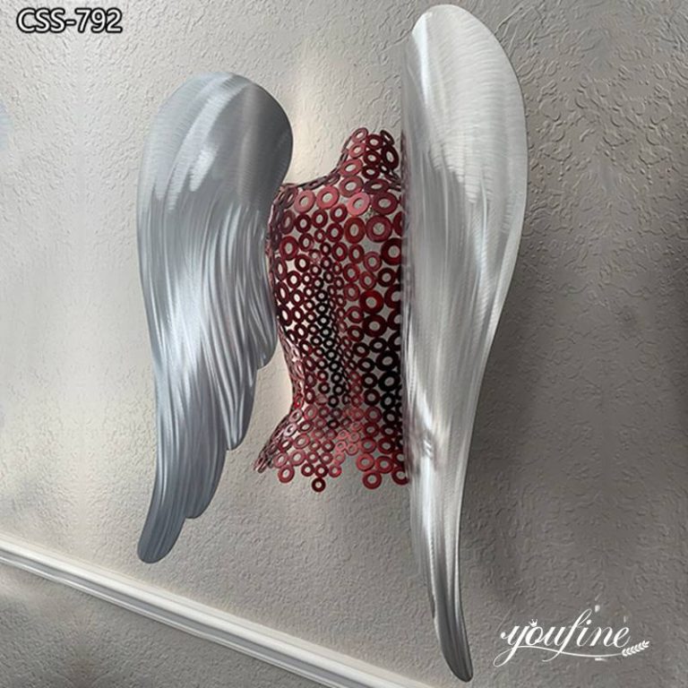 Modern Angel Statue Stainless Steel Wall Decor - YouFine Sculpture