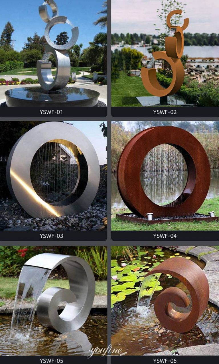 Metal Water Feature Fountains-You Fine Metal Sculpture
