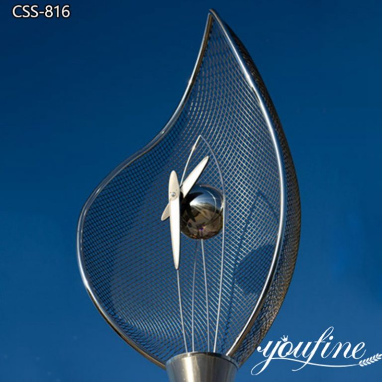 Large Modern Outdoor Clock Stainless Steel Sculpture - YouFine Sculpture