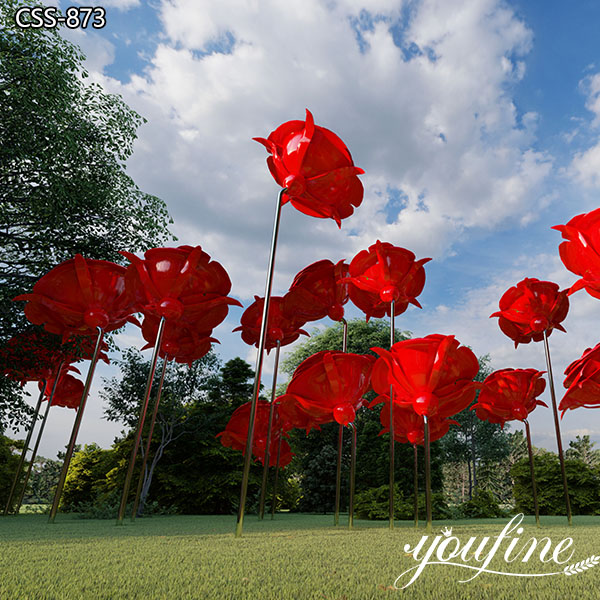 Flower Art Metal Rose Sculpture for Garden - Stainless Steel Sculpture