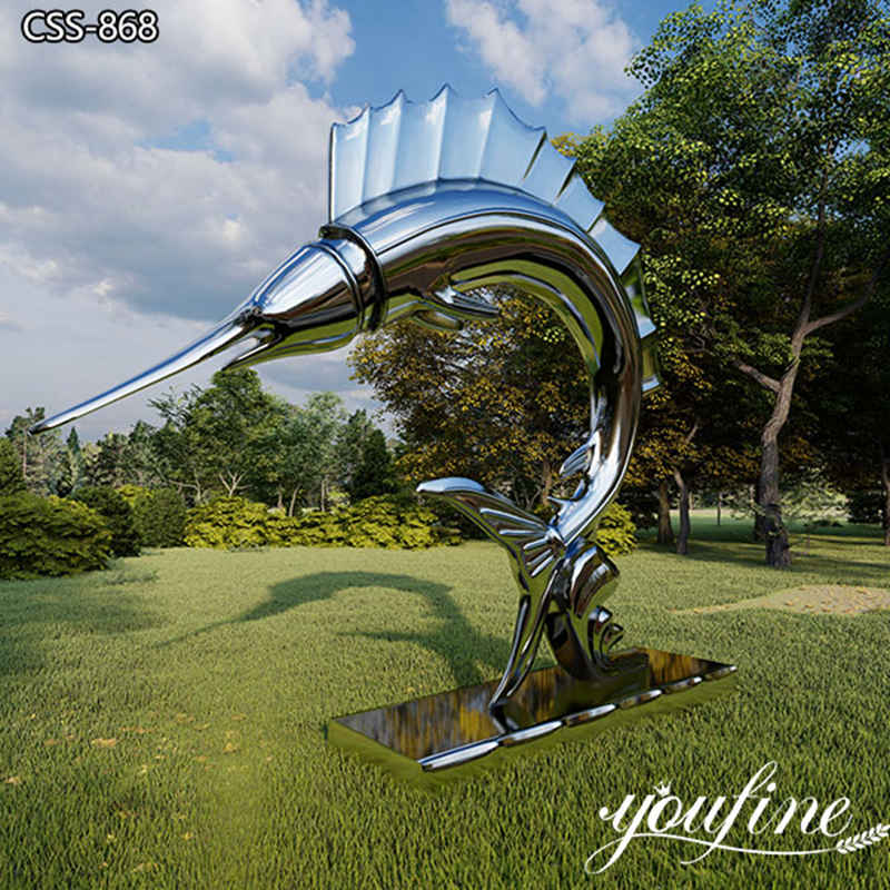 Stainless Steel Marlin Fish Sculpture for Lawn - Stainless Steel Sculpture