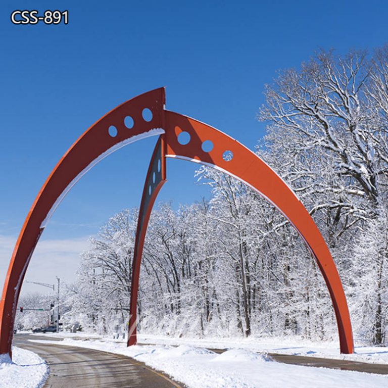 Large Modern Outdoor Clock Stainless Steel Sculpture - YouFine Sculpture