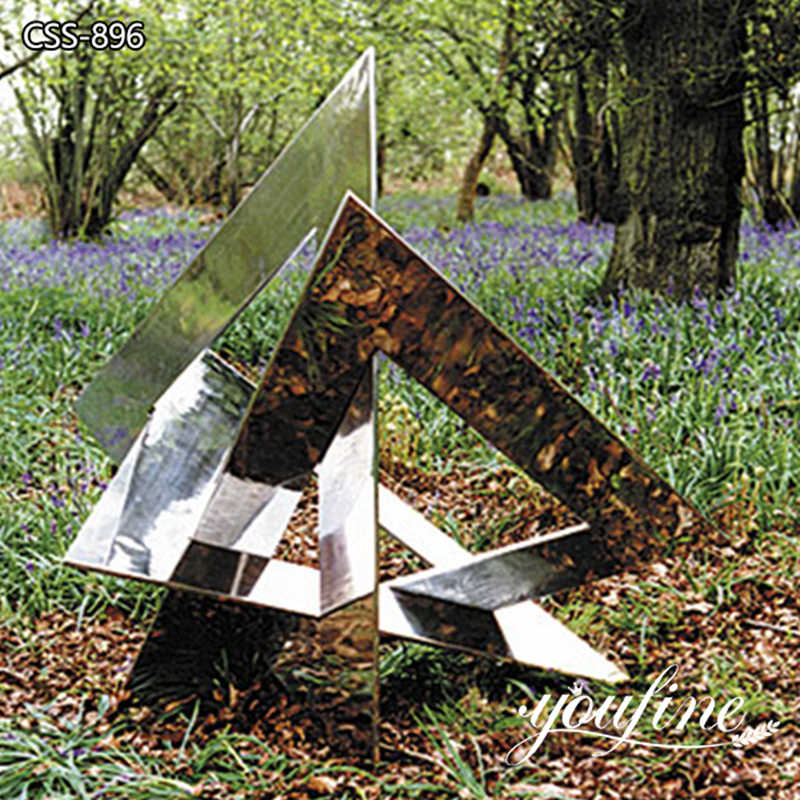 Stainless Steel Symbolic Intuition Triangular Sculpture - YouFine Sculpture