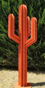 Corten Steel Saguaro Cactus Sculpture Yard Art- Stainless Steel Sculpture