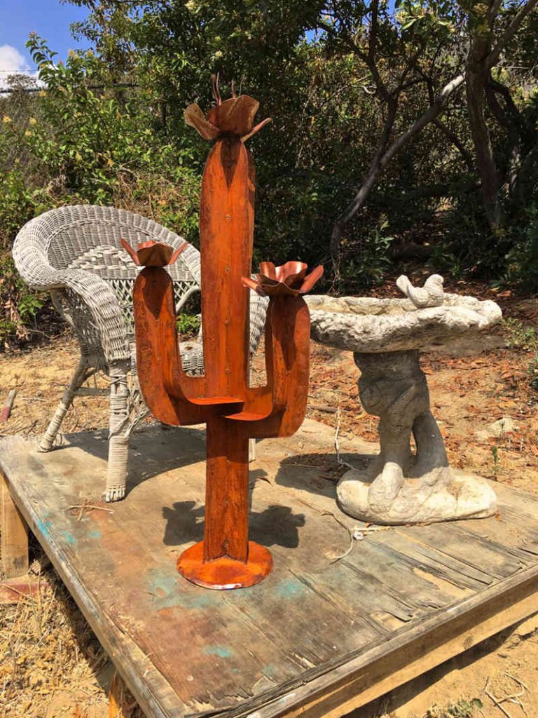 Corten Steel Saguaro Cactus Sculpture Yard Art- Stainless Steel Sculpture