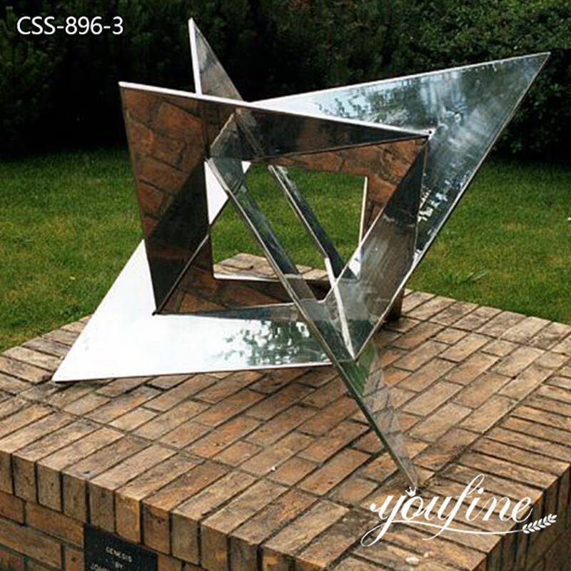 Stainless Steel Symbolic Intuition Triangular Sculpture - YouFine Sculpture