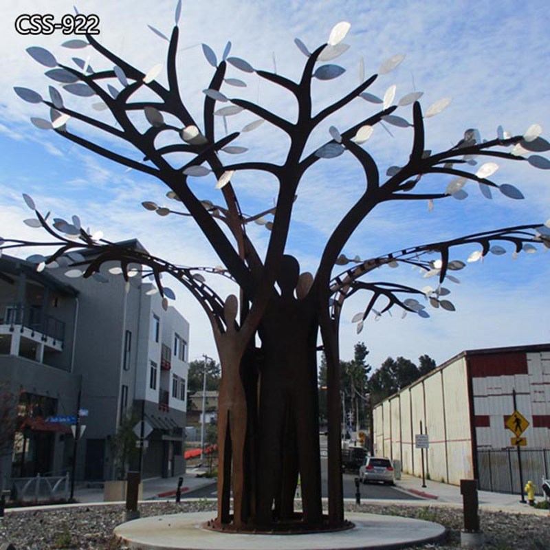 Outdoor Public Art Big Tree Landscape Sculpture-Stainless Steel Sculpture