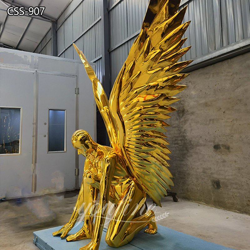 Outdoor Public Metal Angel Sculpture Modern Decor - YouFine Sculpture