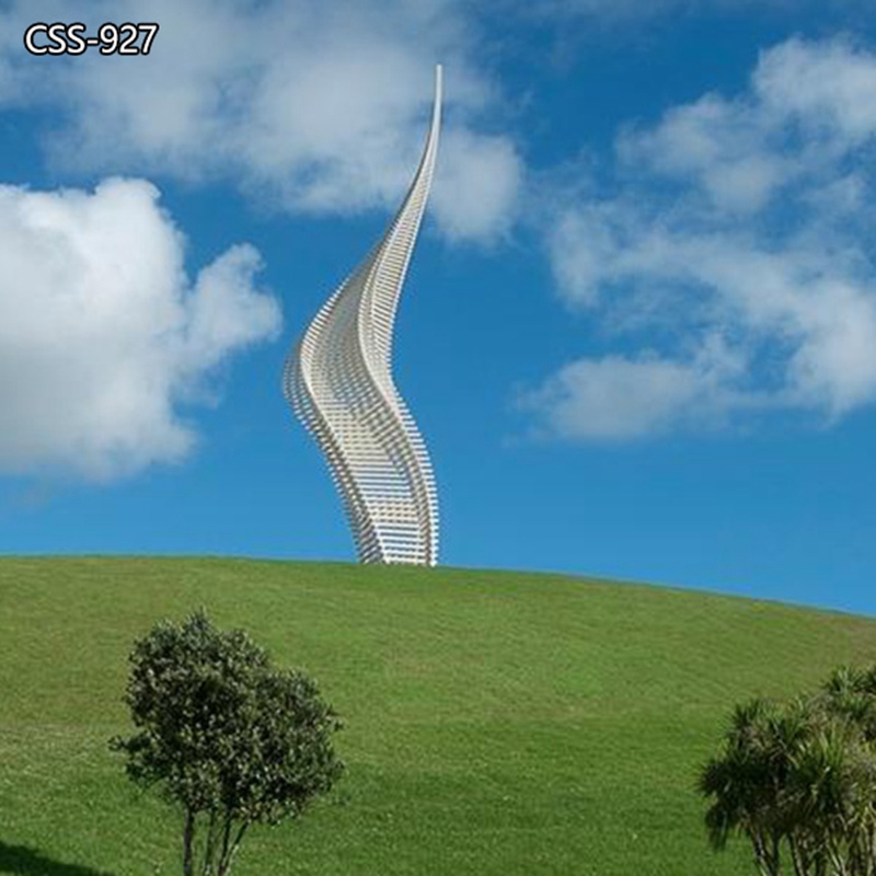 Public Art Surreal Large Metal Ladder Sculpture - Stainless Steel Sculpture