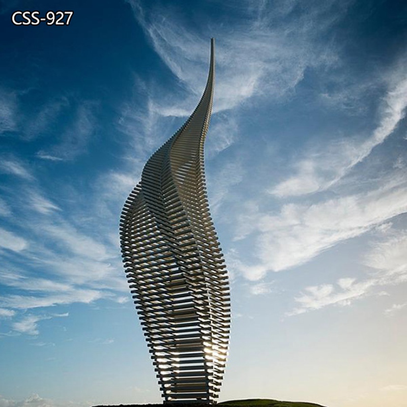 Public Art Surreal Large Metal Ladder Sculpture - Stainless Steel Sculpture