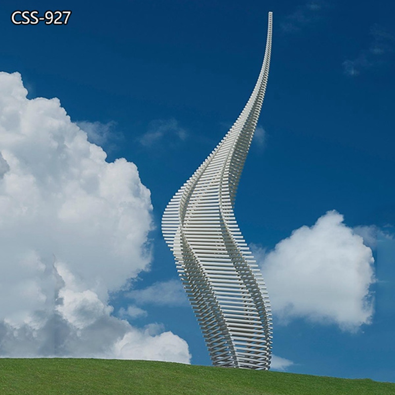 Public Art Surreal Large Metal Ladder Sculpture - Stainless Steel Sculpture