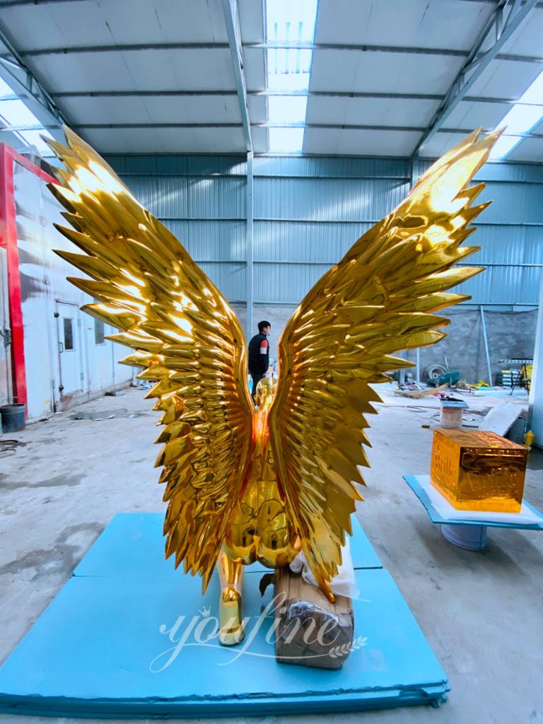 Outdoor Public Metal Angel Sculpture Modern Decor - YouFine Sculpture