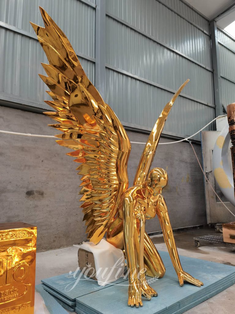 Outdoor Public Metal Angel Sculpture Modern Decor - YouFine Sculpture