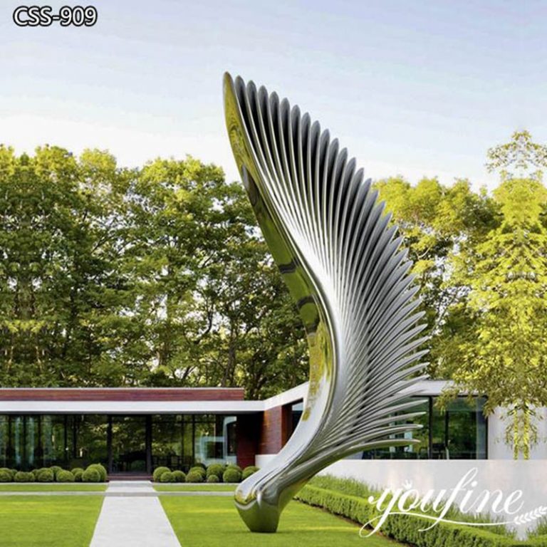 Abstract Art Outdoor Sculpture Metal Yellow Art- You Fine Metal Sculpture