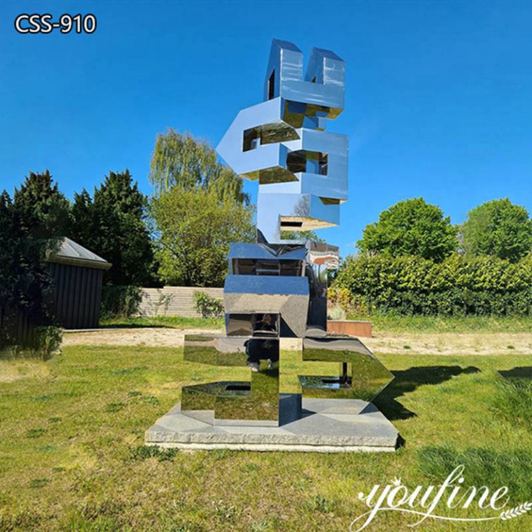 Mirror Stainless Steel Abstract Sculpture Outdoor-YouFine Sculpture