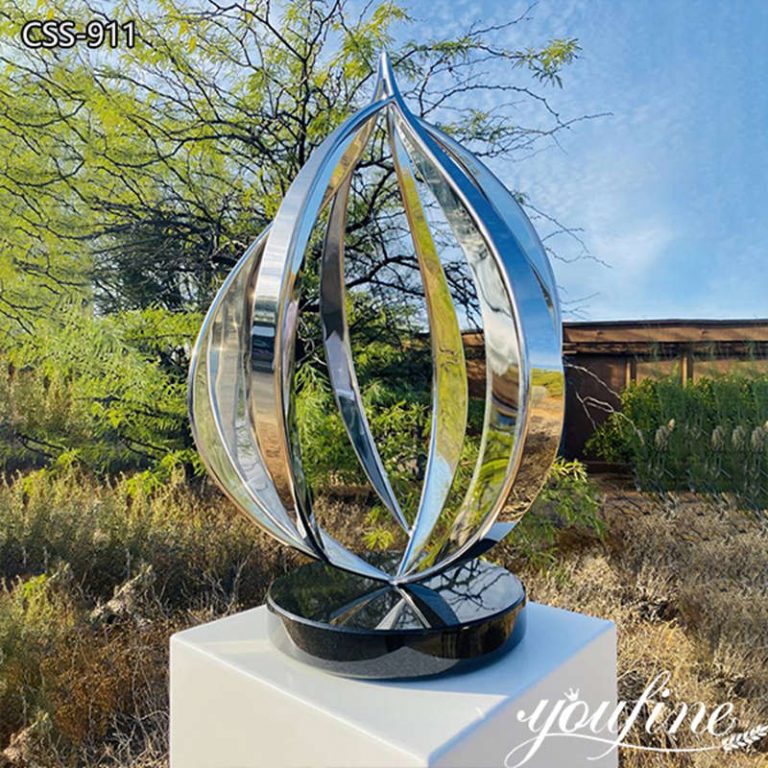 Stainless Steel Modern Outdoor Sculpture - You Fine Metal Sculpture