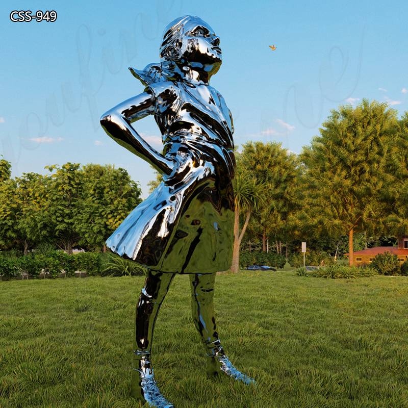 Stainless Steel New Creation Fearless Girl Sculpture - YouFine Sculpture