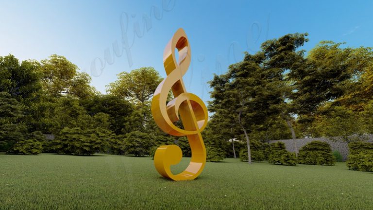Large Metal Music Note Sculpture for Public - You Fine Metal Sculpture