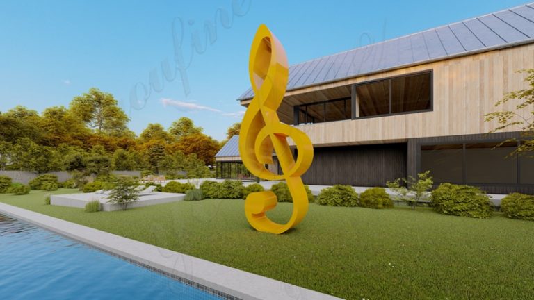Large Metal Music Note Sculpture for Public - You Fine Metal Sculpture