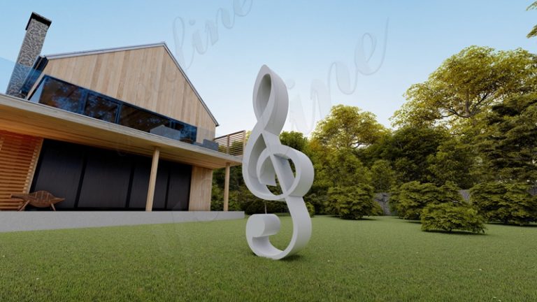 Large Metal Music Note Sculpture for Public - You Fine Metal Sculpture