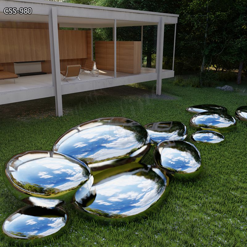 Cobblestone Mirror Stainless Steel Sculptures - YouFine Sculpture