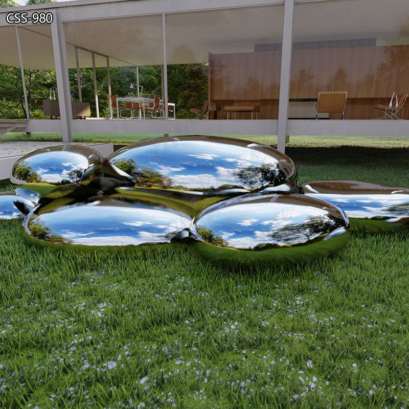 Cobblestone Mirror Stainless Steel Sculptures - YouFine Sculpture